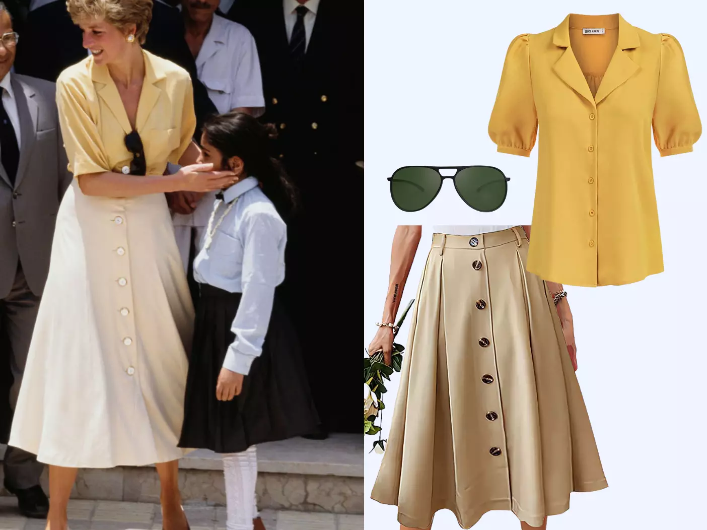 3 Zäitlos Prinzessin Diana Outfits Wäert derzou bäizedroen fir Äre waarme Wieder Kleederschaf