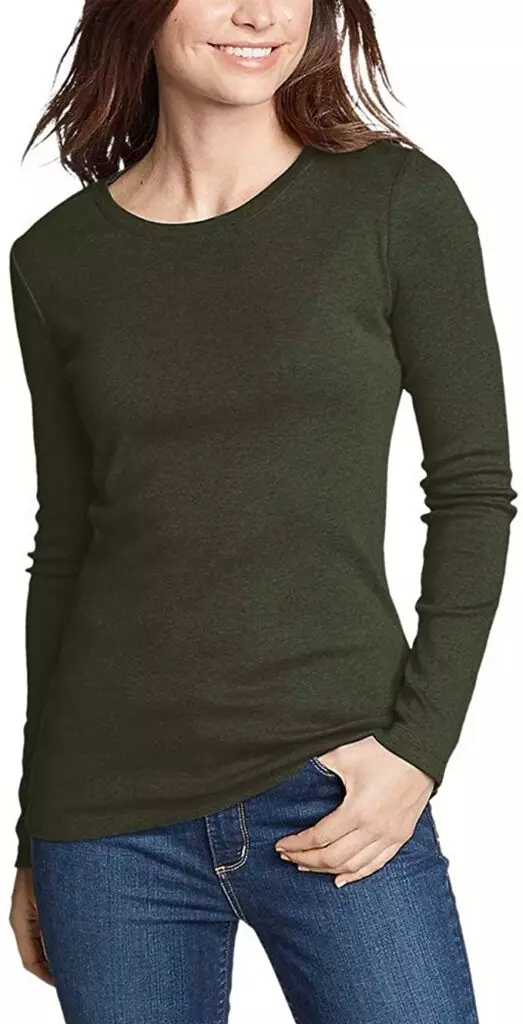 Eddie Bauer လက်ရှည် Crewneck အင်္ကျီ။