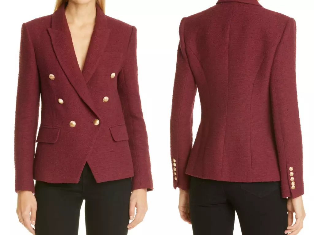 Blazer croisé à boutons dorés