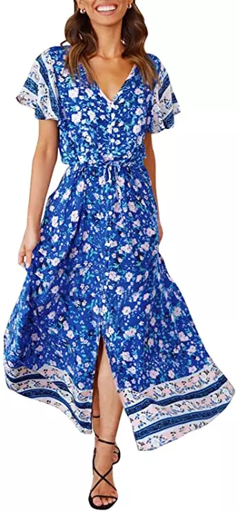 ZESCIA Vakadzi Bohemian Floral Dress