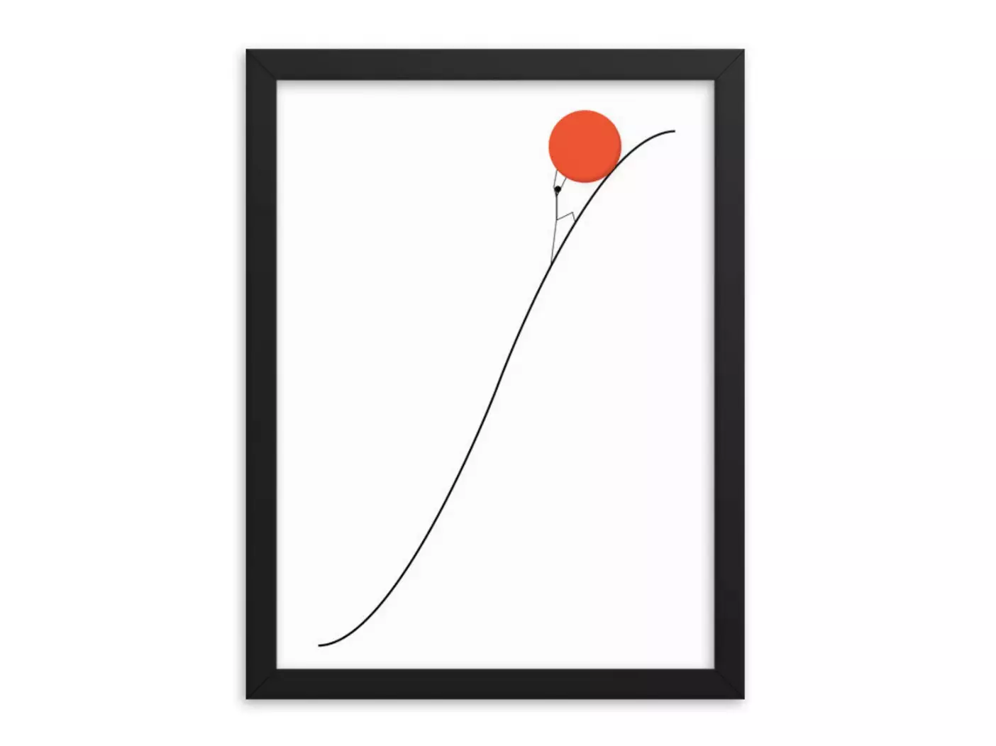 Pesilo: The Philosopher-Framed Sisyphus Print