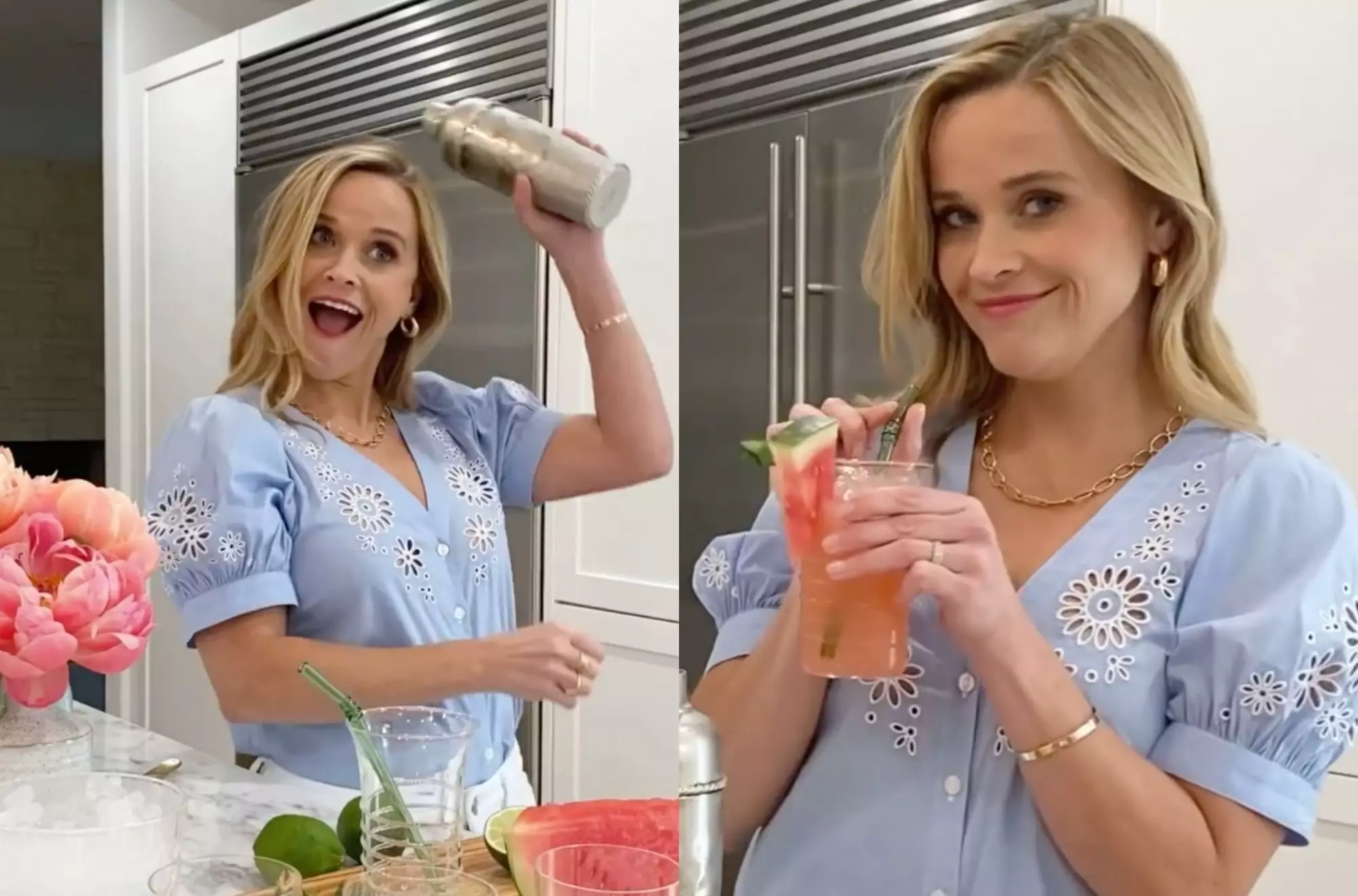 Você estará bebendo Watermelon Margarita de Reese Witherspoon durante todo o verão