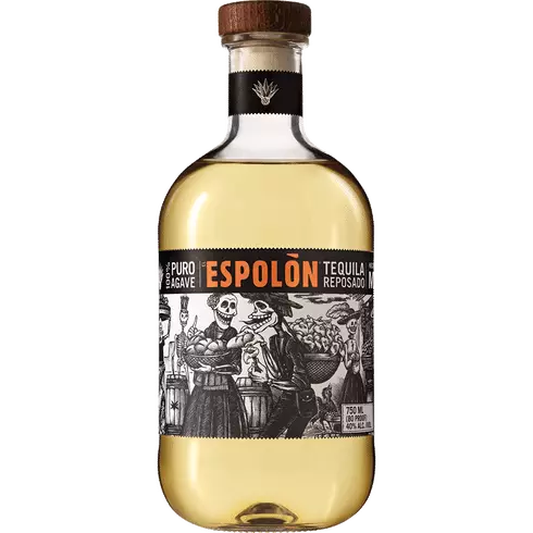 Botella de tequila Espolón Reposado.