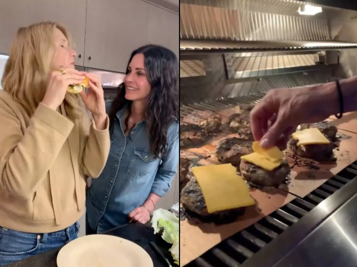 Courteney Cox hevder at hun har de BESTE Tyrkia-burgerne, Laura Dern kaller dem "Sinne"