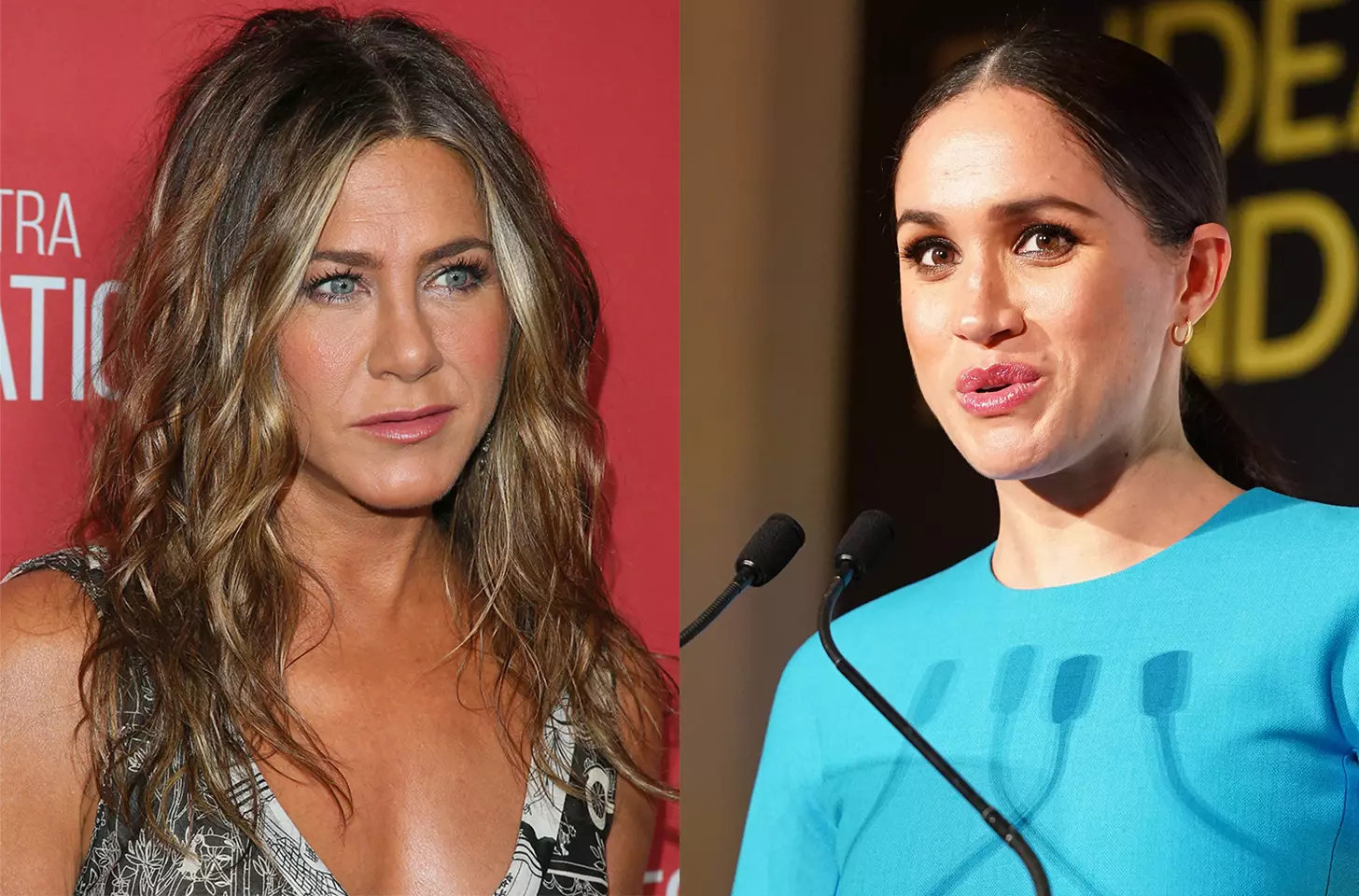 Mae Jennifer Aniston yn meddwl bod Meghan Markle Eisiau Hyd Yma Brad Pitt?